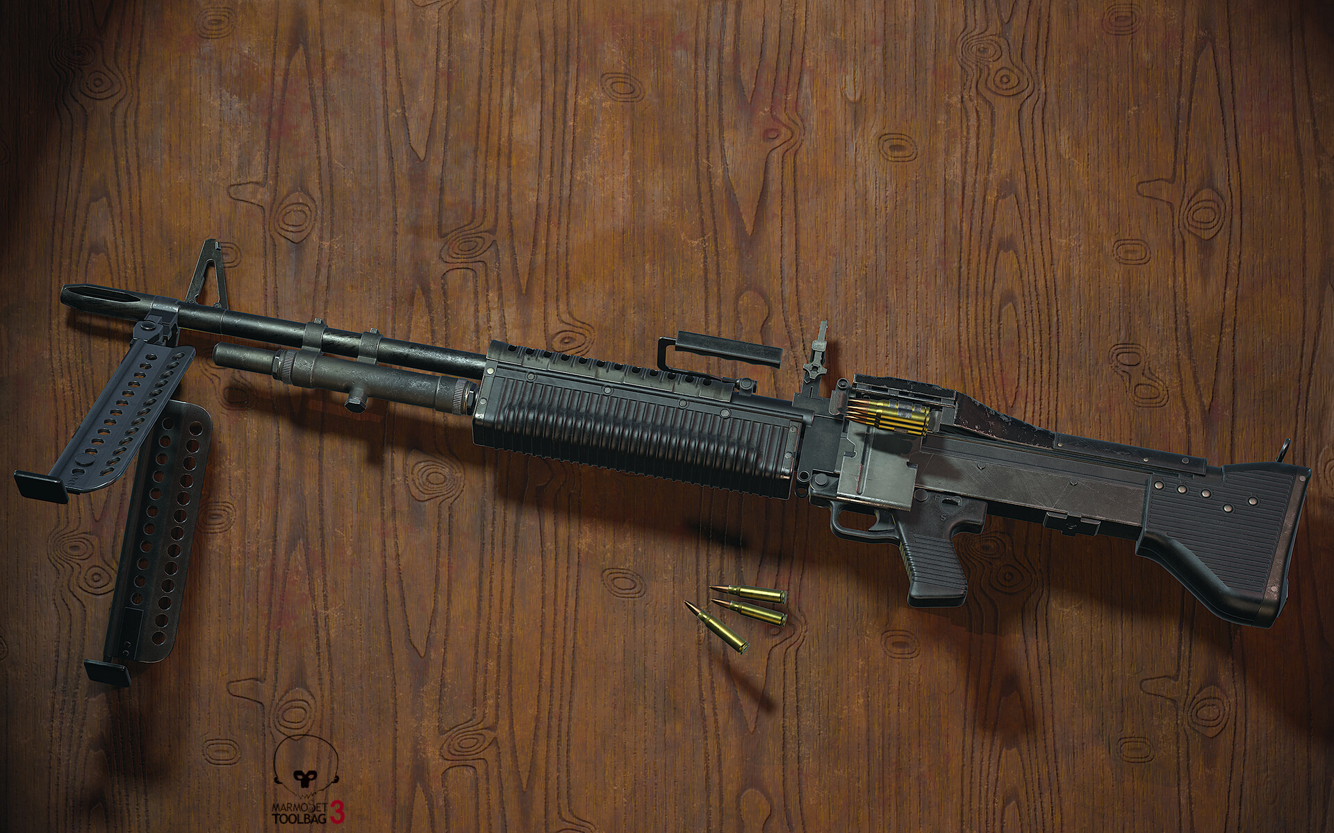 ArtStation - M60 machine gun