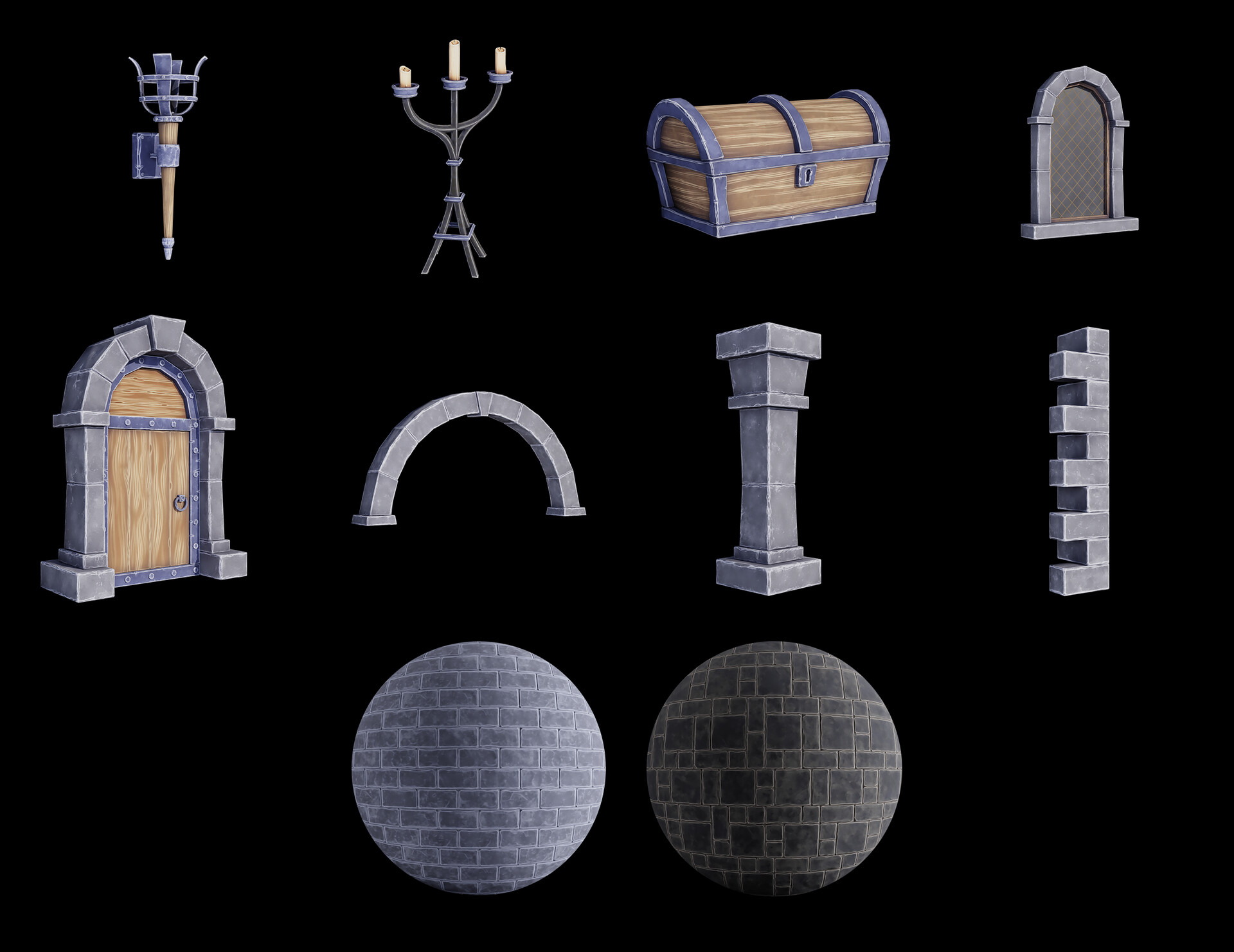ArtStation - Generic Modular Dungeon Assets