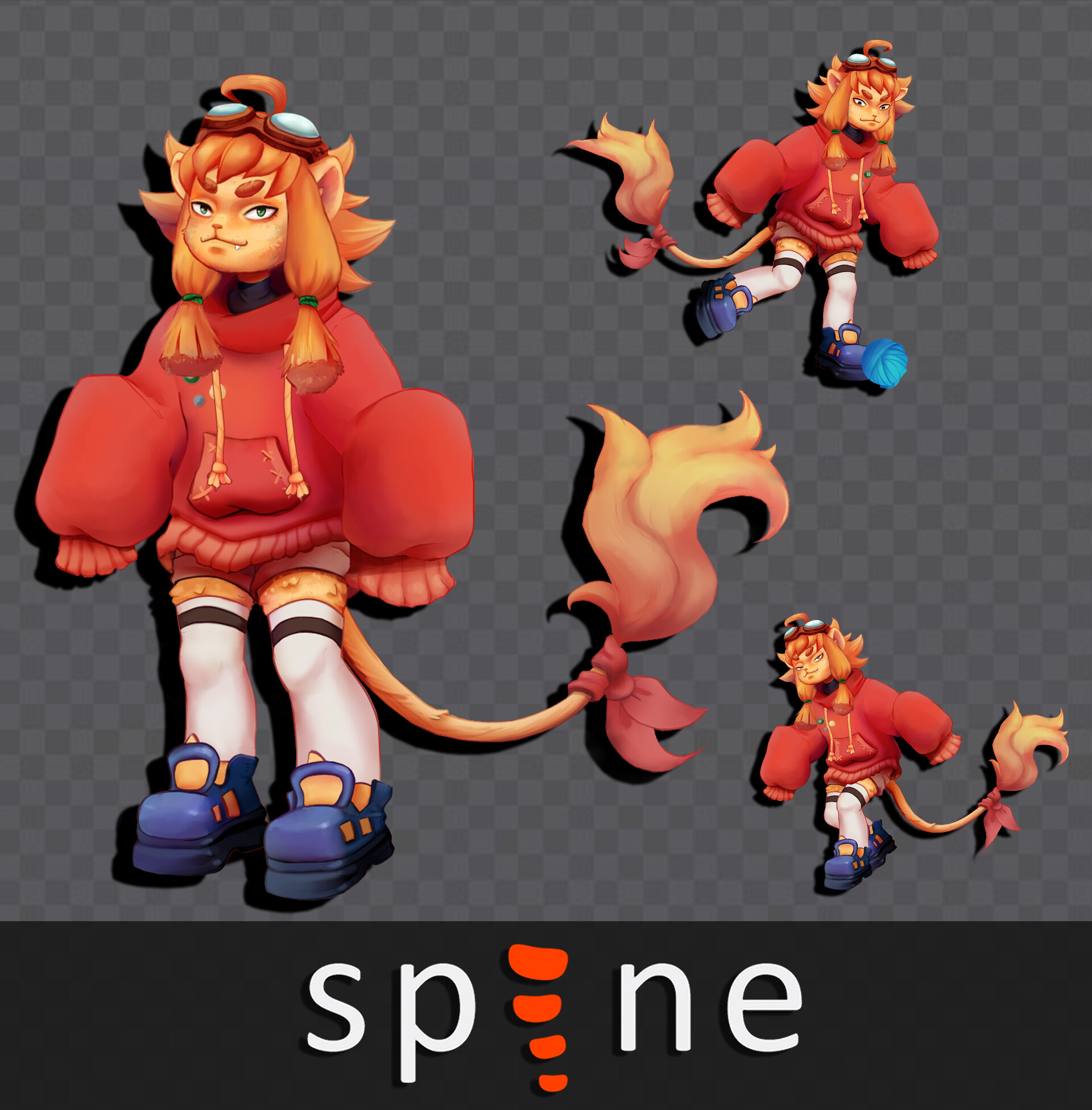 ArtStation - Spine2d Lioness Animation