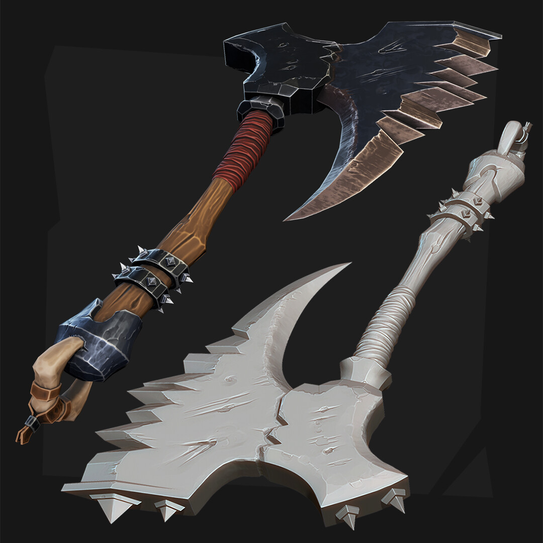 ArtStation - Stylized Orc Axe - 1
