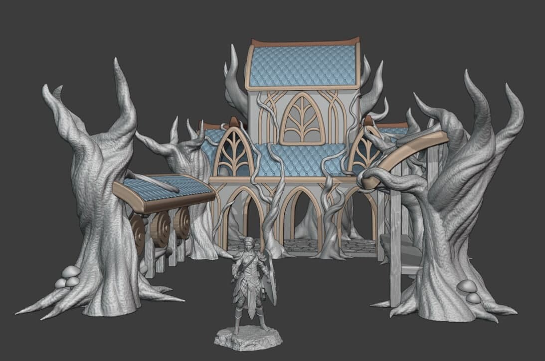 ArtStation - Archery Range - 3D Miniature