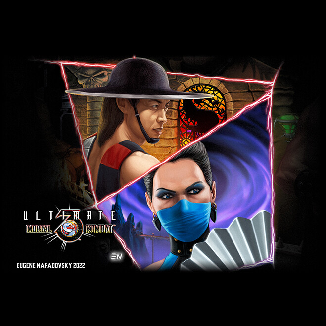ArtStation - Kung Lao and Princess Kitana / Ultimate MK3