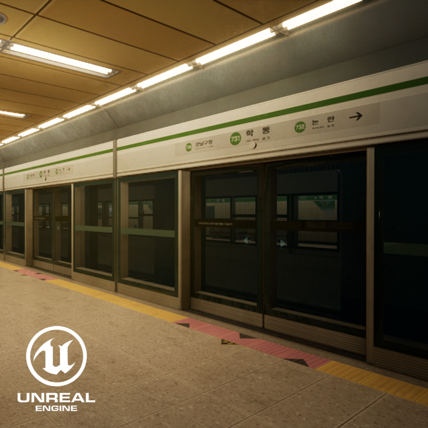 ArtStation - Subway_Hakdong Station