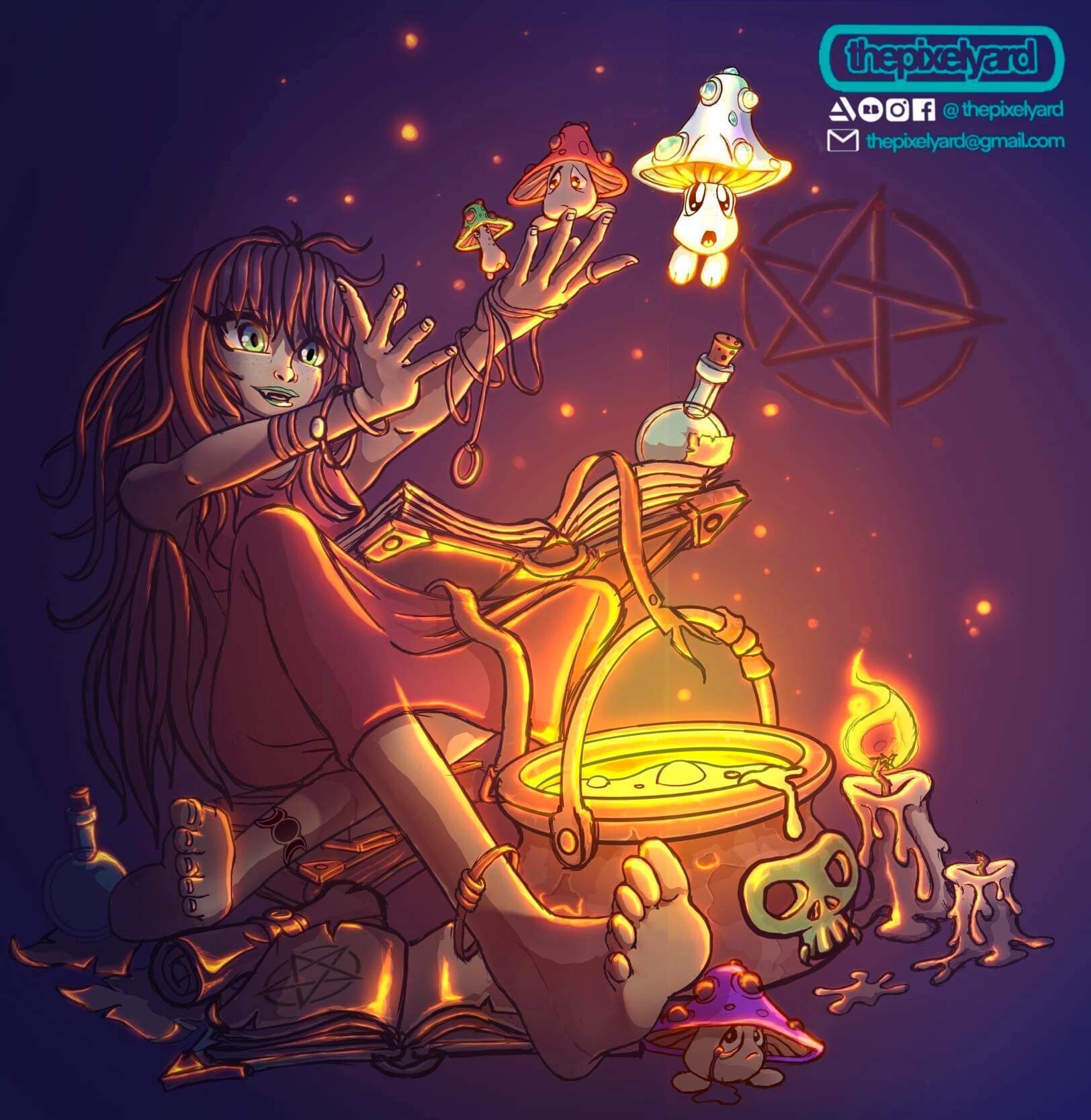 ArtStation - Summoning the shrooms