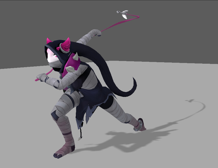 ArtStation - Nora - Idle and Whip Attack Chain