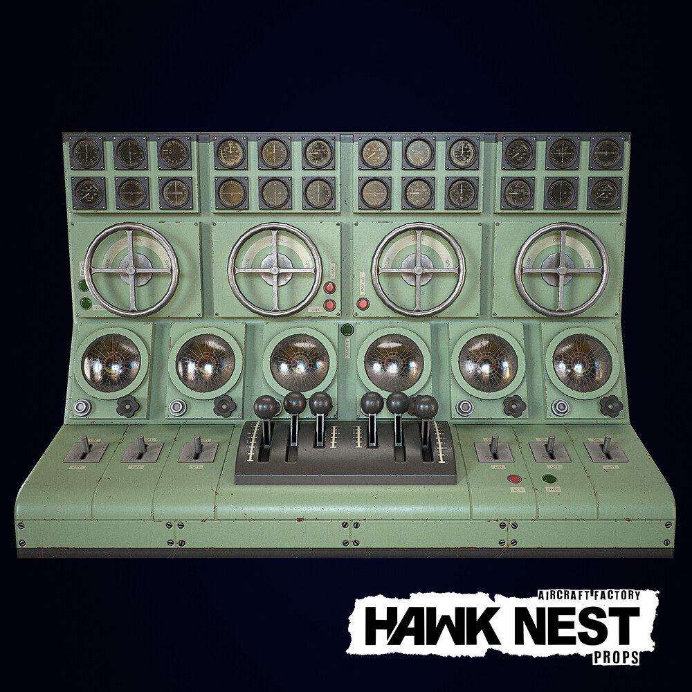 ArtStation - HAWKNEST an Aircraft Factory - Control Panels