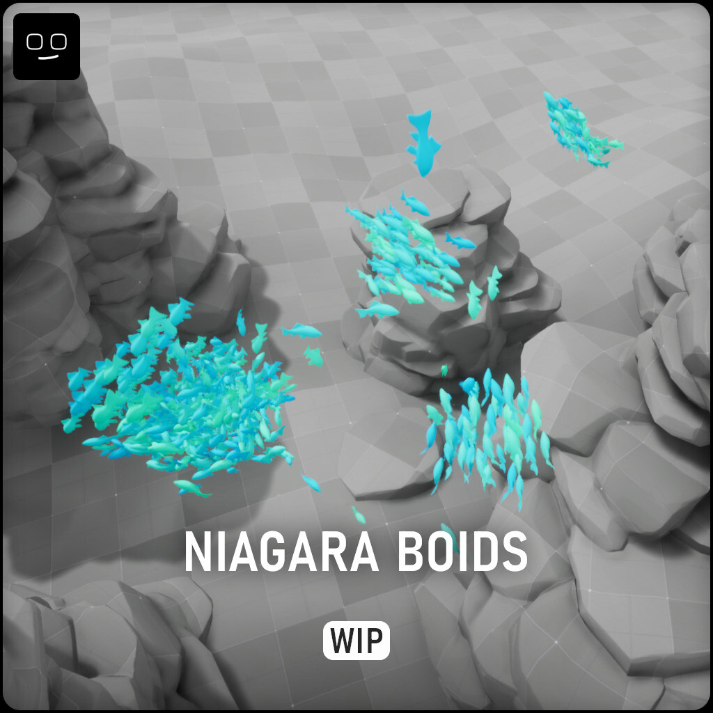 ArtStation - Unreal Engine Niagara Particle System - Boids WIP