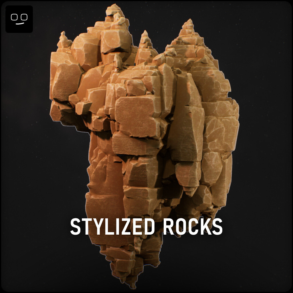ArtStation - Unreal Engine Props - Stylized Rocks