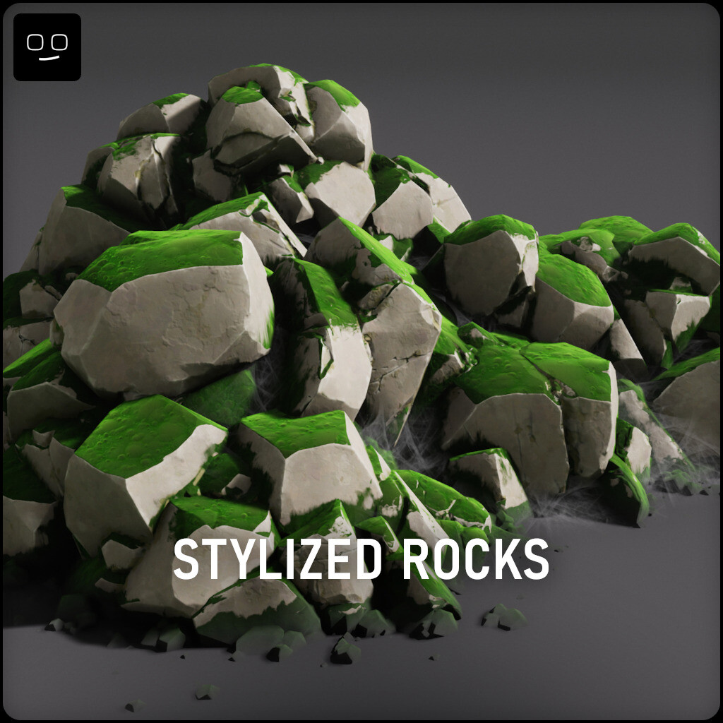 ArtStation - Unreal Engine Props - Stylized Rocks