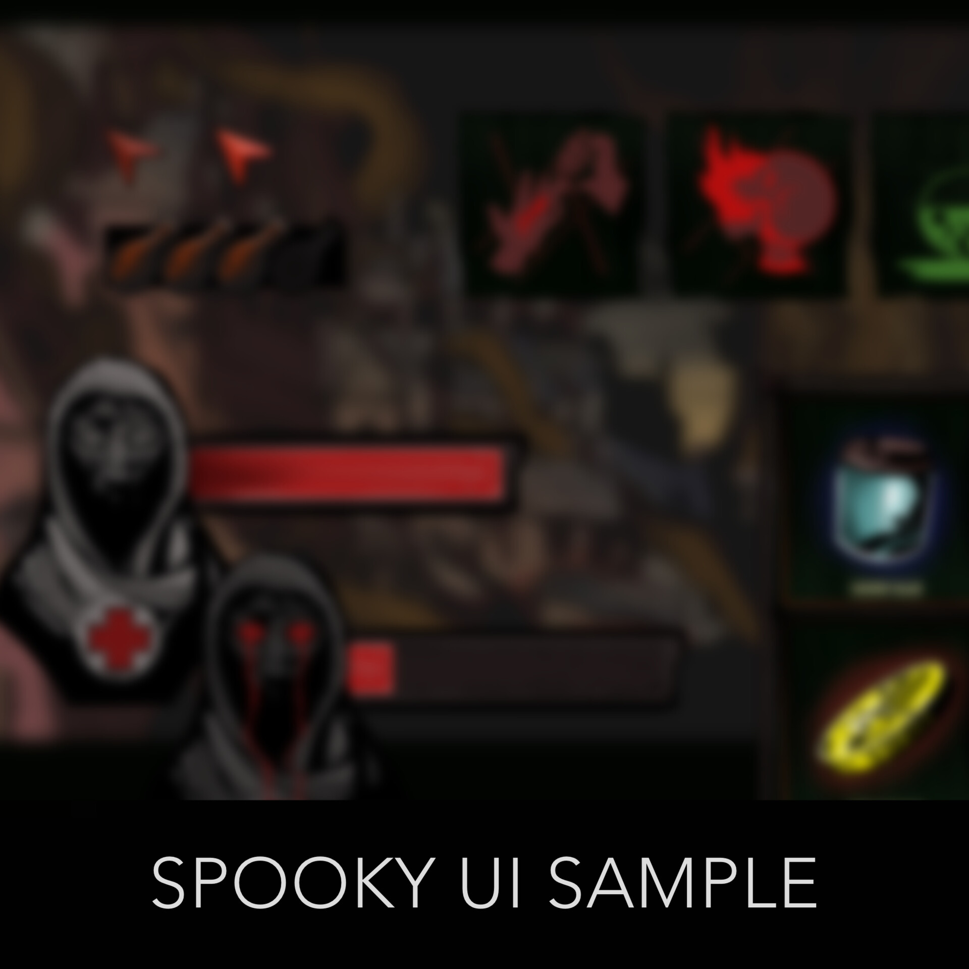 ArtStation - Spooky UI sample