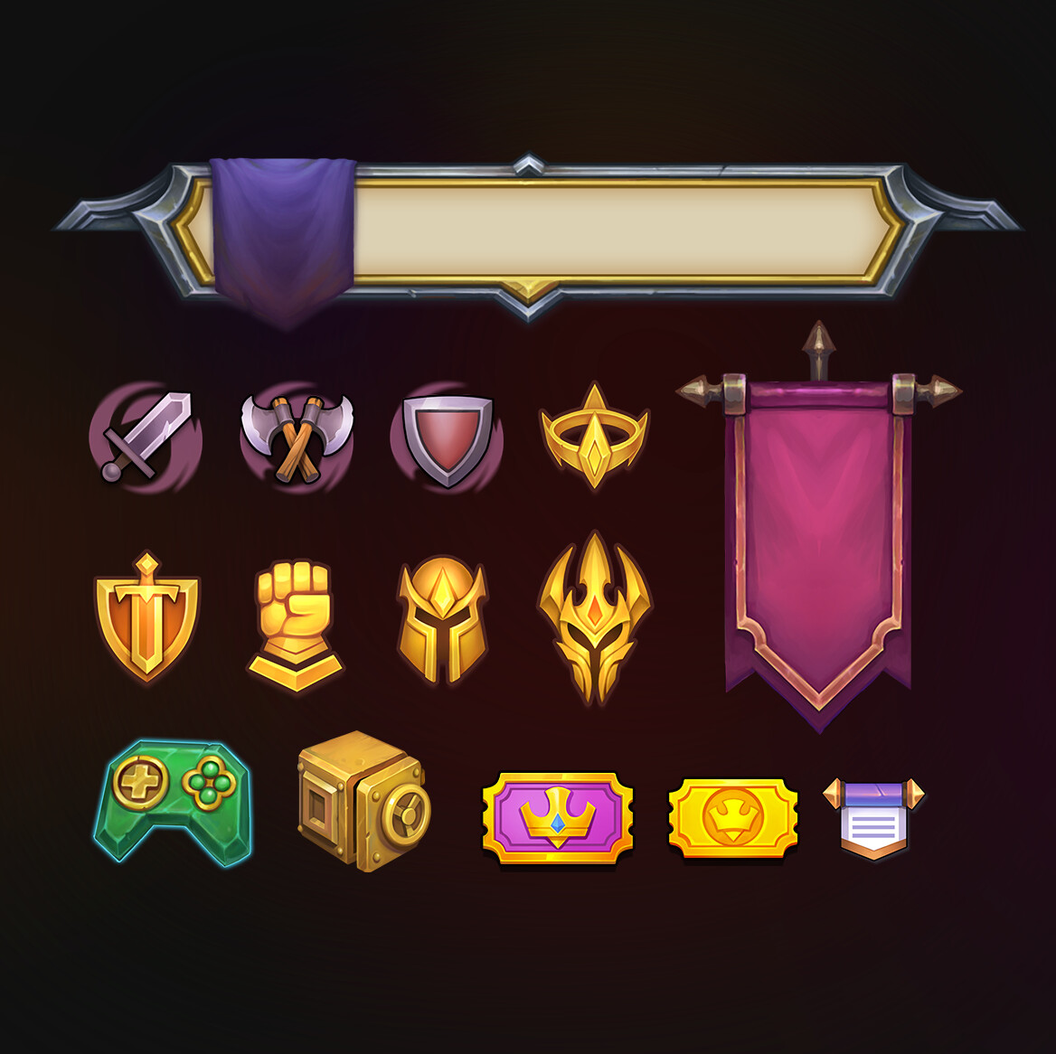 ArtStation - Game Ability Icon UI Elements