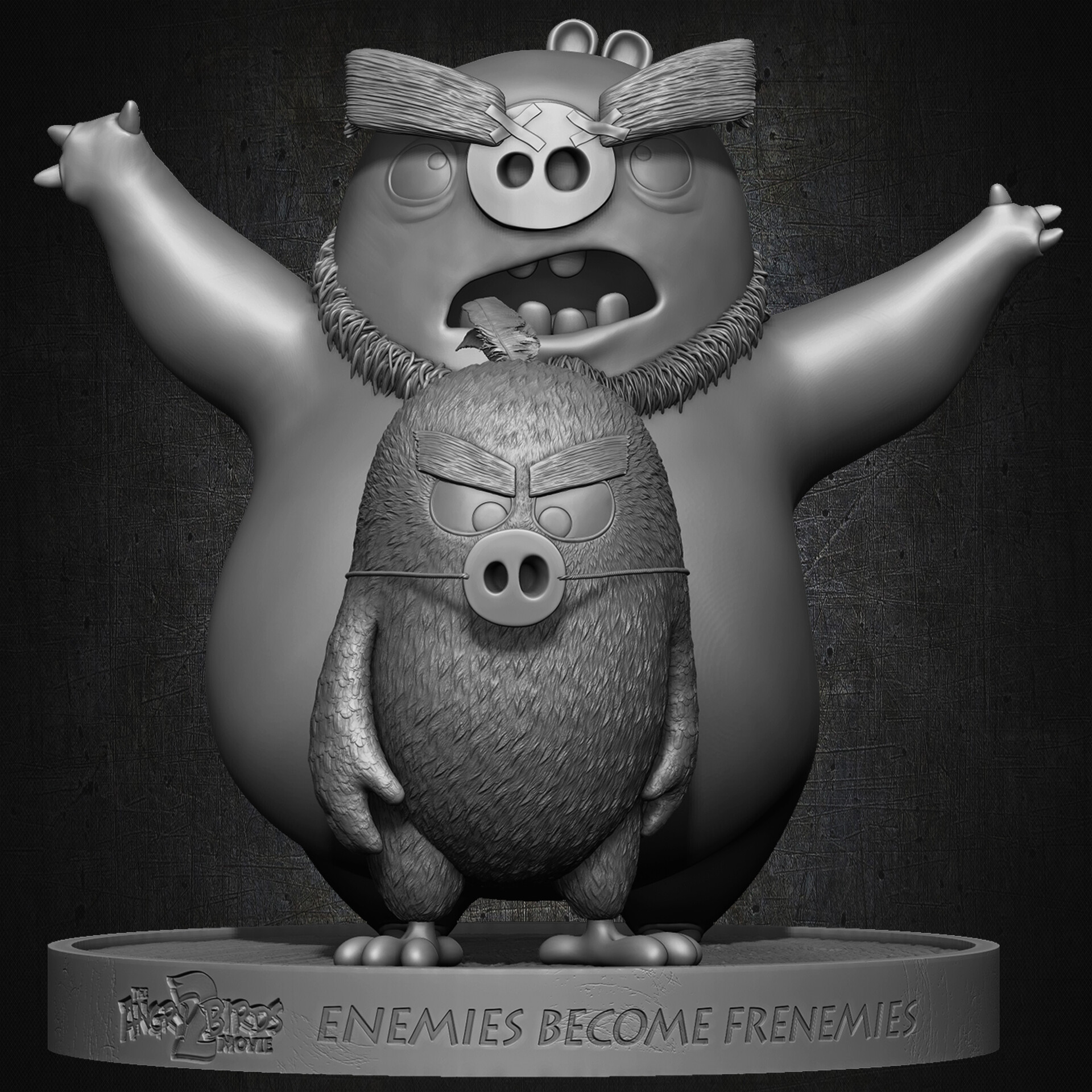 ArtStation - Leonard and Red Angry Birds Diorama