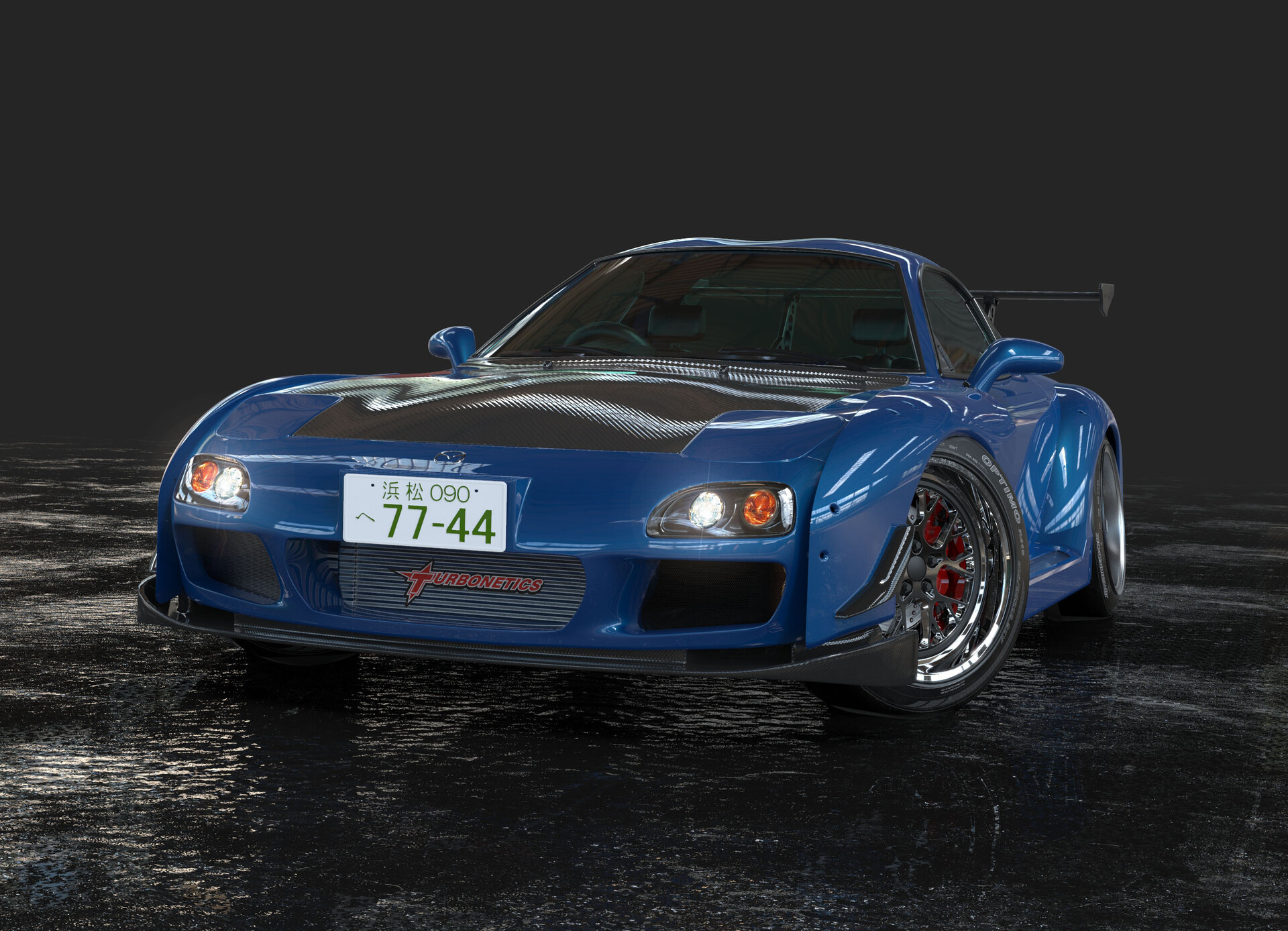 ArtStation - Custom Wide Body Mazda RX-7