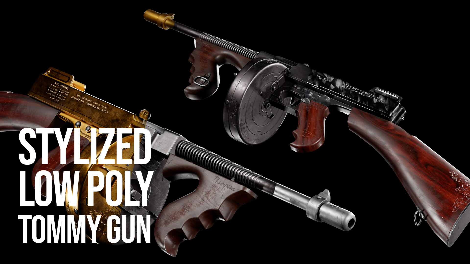 ArtStation - Stylized Tommy Gun