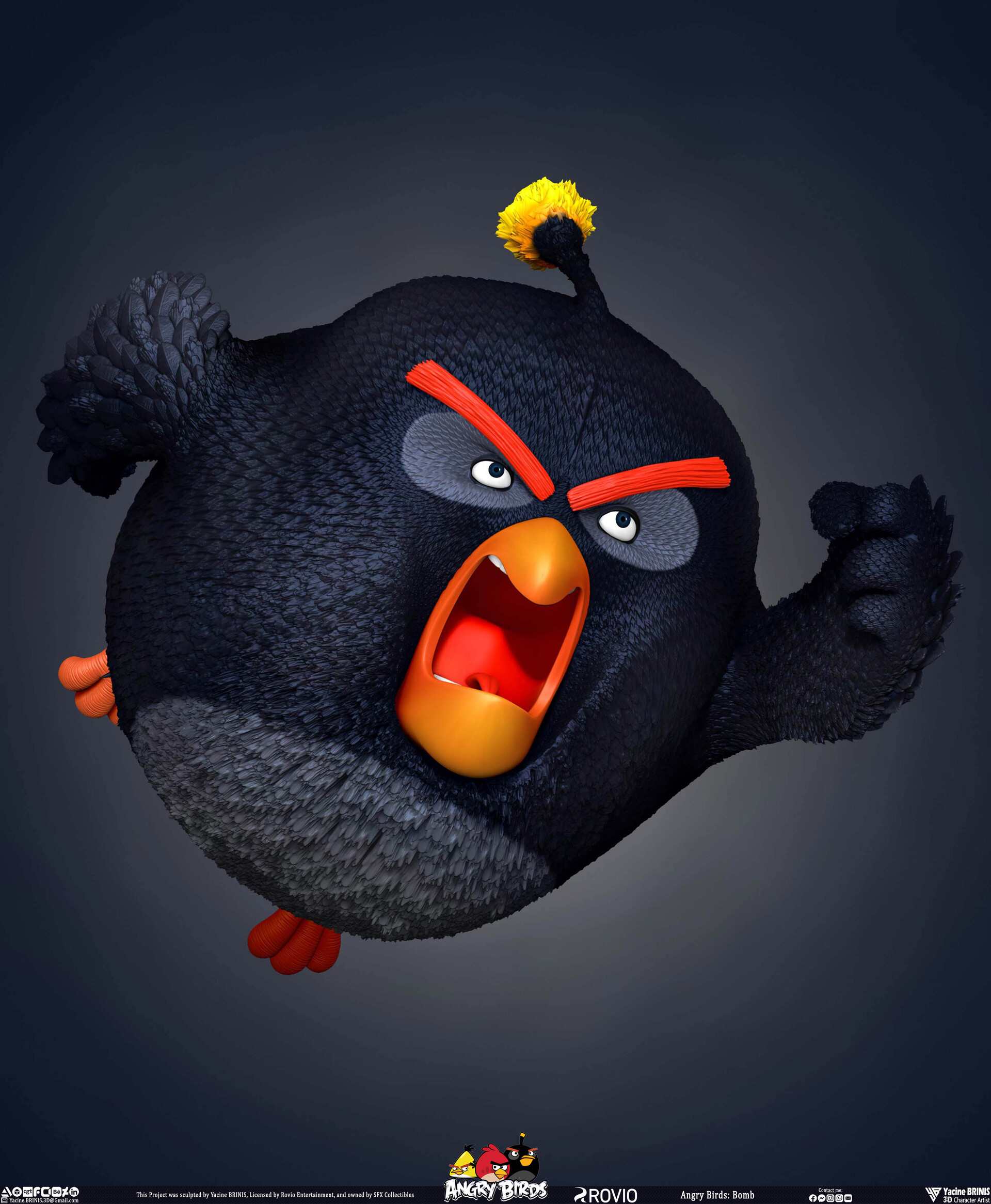 ArtStation - Bomb Angry Birds