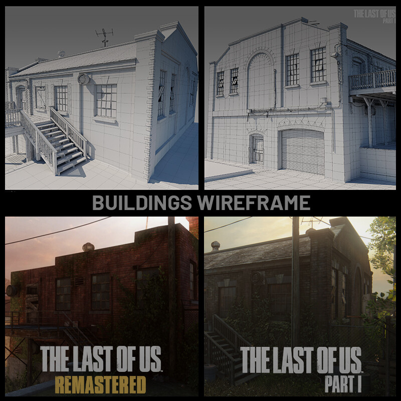 ArtStation - "The Last of Us: Part I" bill-town-building-wireframe