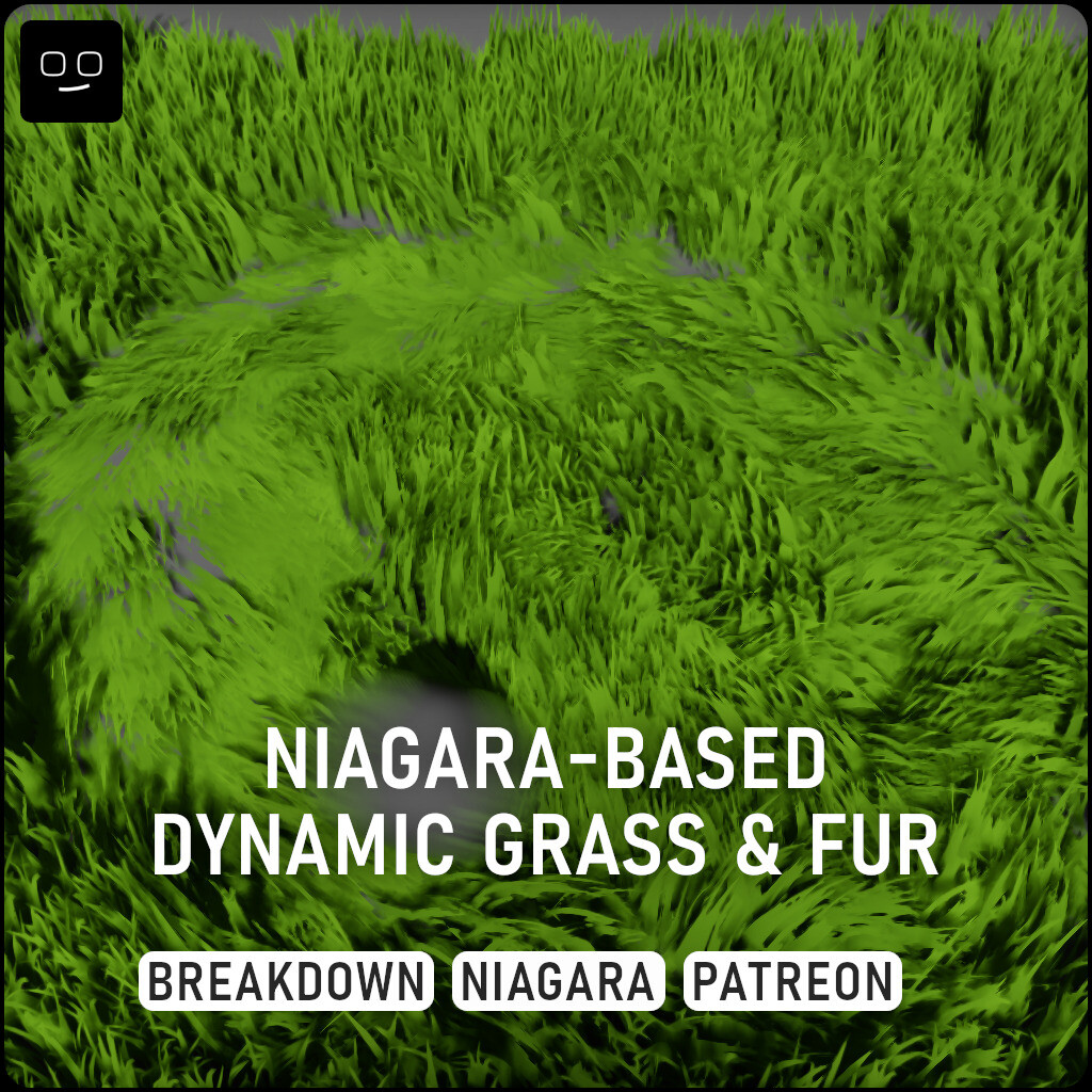 ArtStation - Unreal Engine Niagara Experiment - Dynamic Grass & Fur