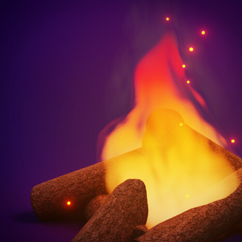 ArtStation - Mesh fire animation