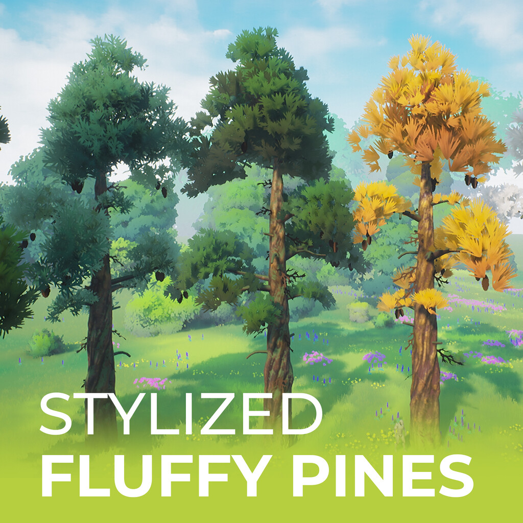 ArtStation - Stylized Fluffy Pines Tutorial