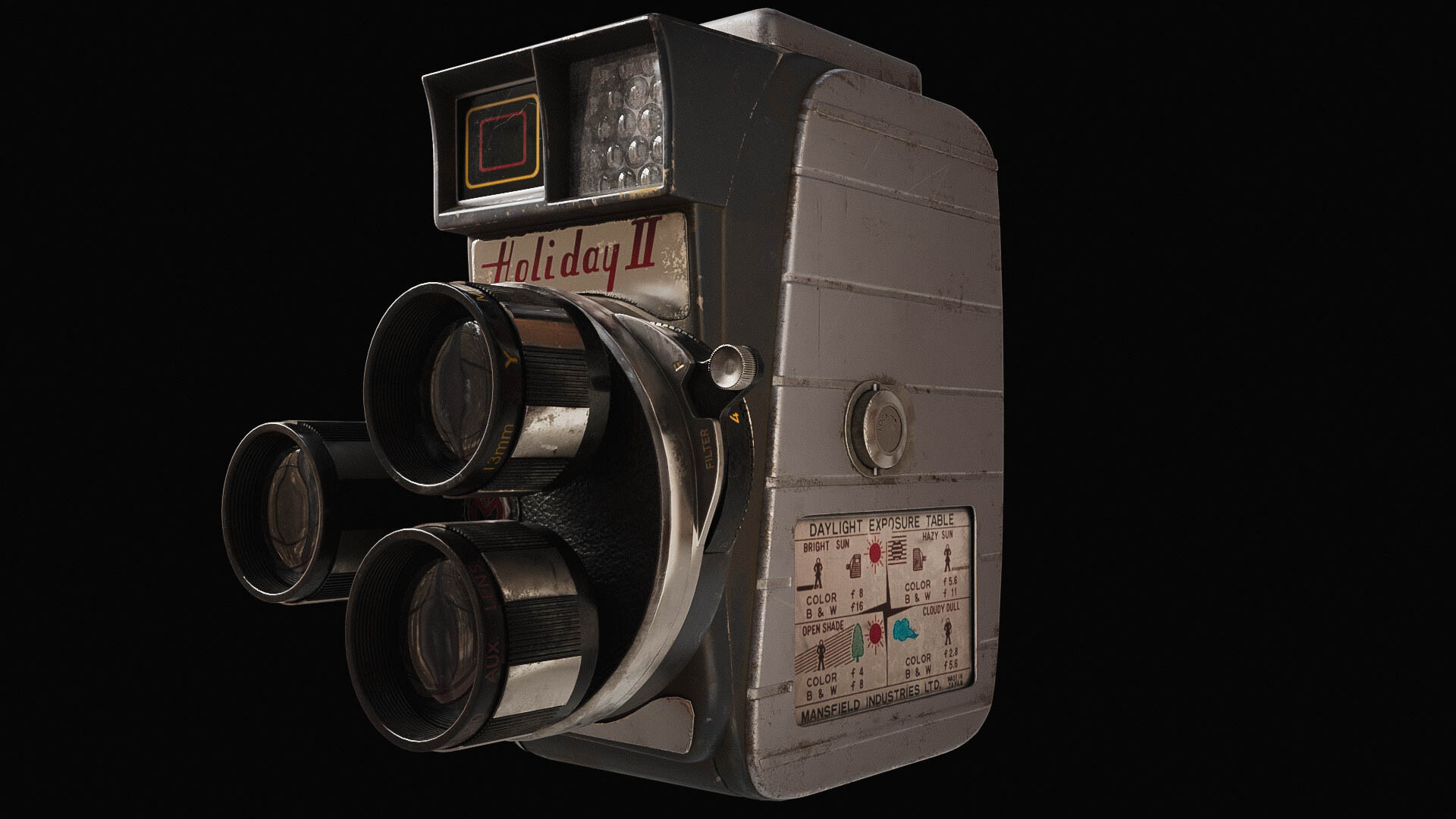 ArtStation - Mansfield Holiday II 8mm turret movie camera