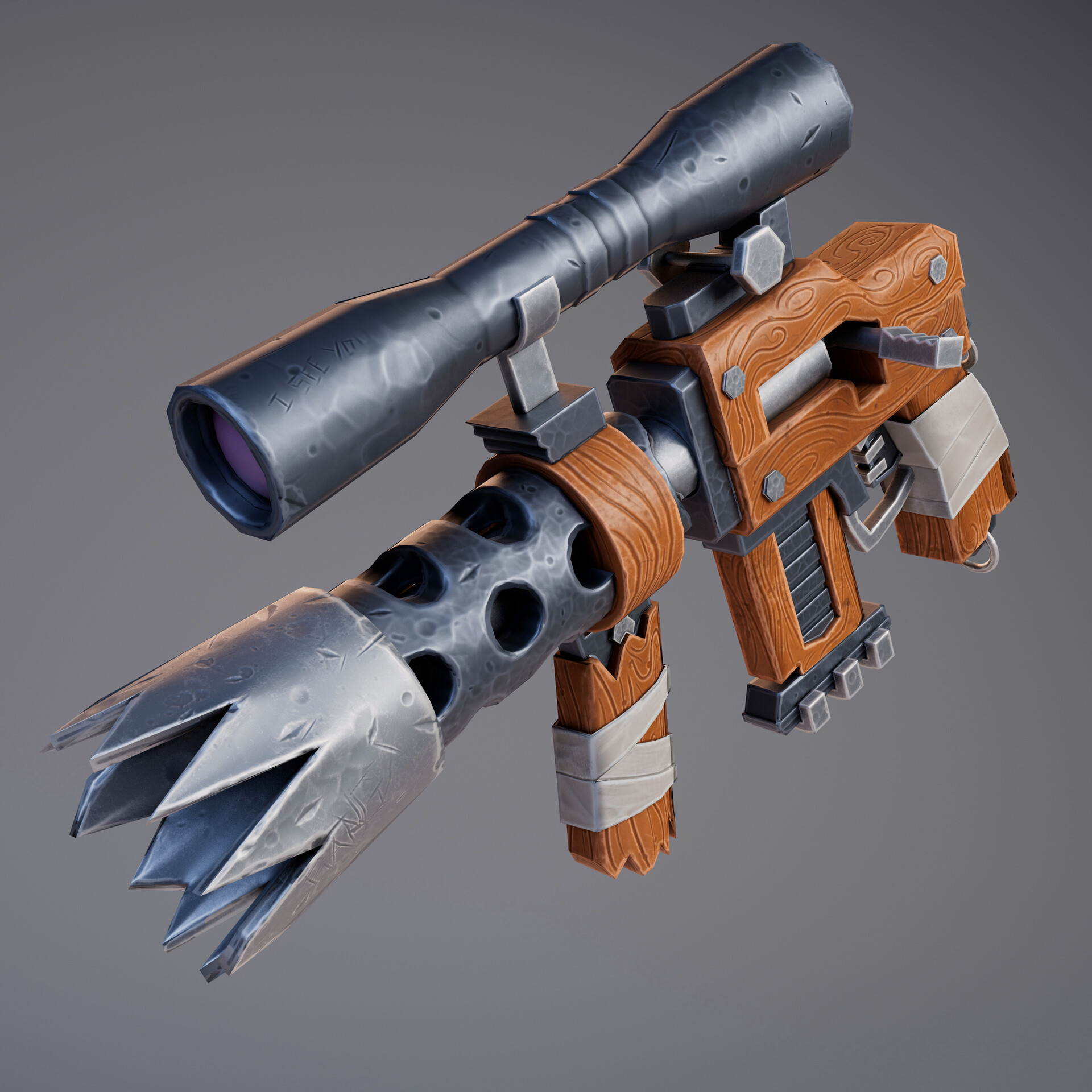 ArtStation - Stylized Machine Gun - Game Asset