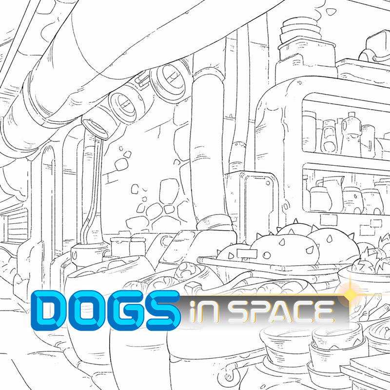 ArtStation - Dogs in Space BG Designs