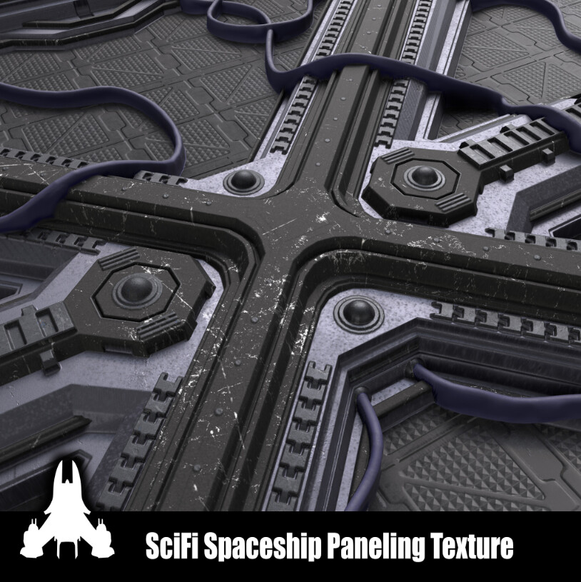 ArtStation - SciFi Spaceship Paneling Texture