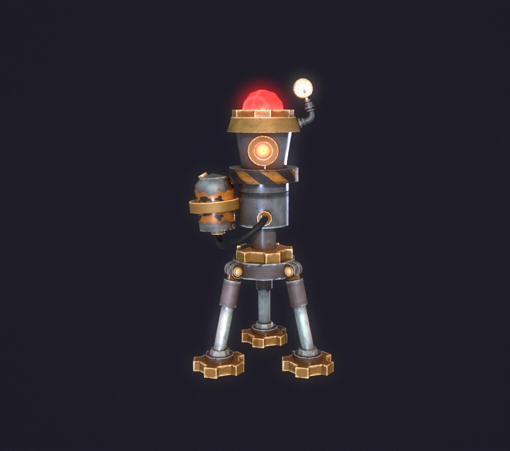 ArtStation - Stylized Flame Turret