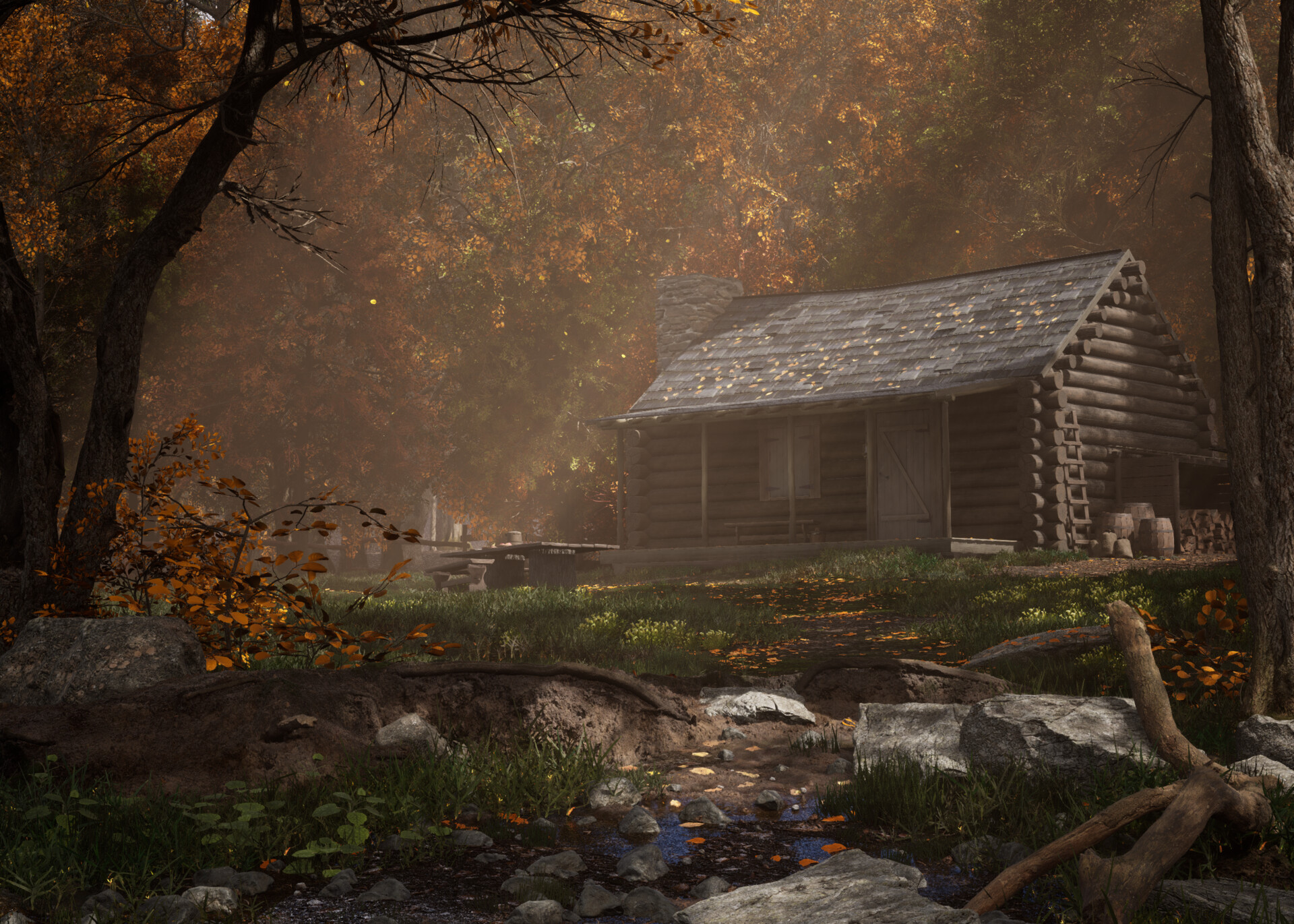 ArtStation - Wooden Hut