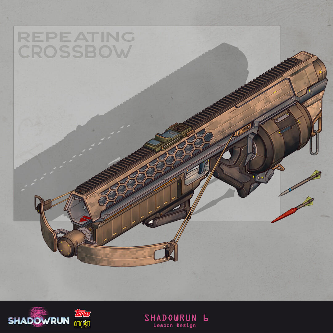 ArtStation - CROSSBOW Weapon - Design for Shadowrun 6 Pen & Paper