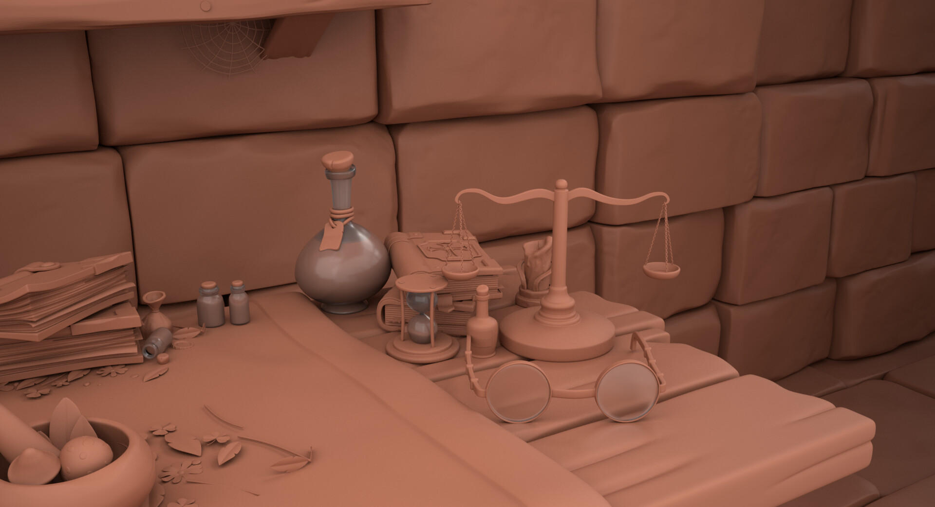 ArtStation - Stylized Alchemy Table