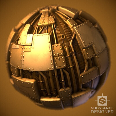 ArtStation - Stylized Metal Plating Material