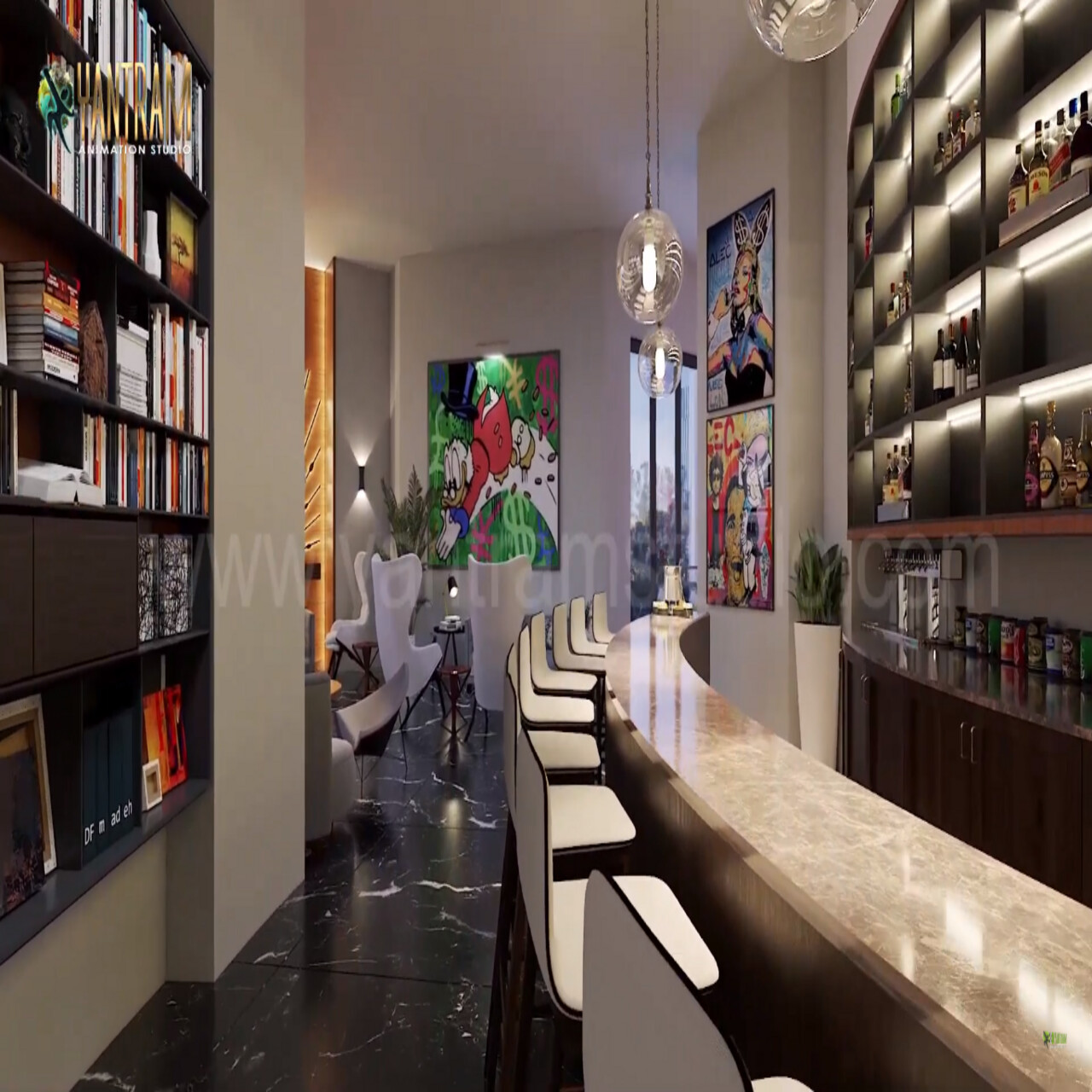 ArtStation - 3D Walkthrough Design Company Created a Luxury Restaurant ...