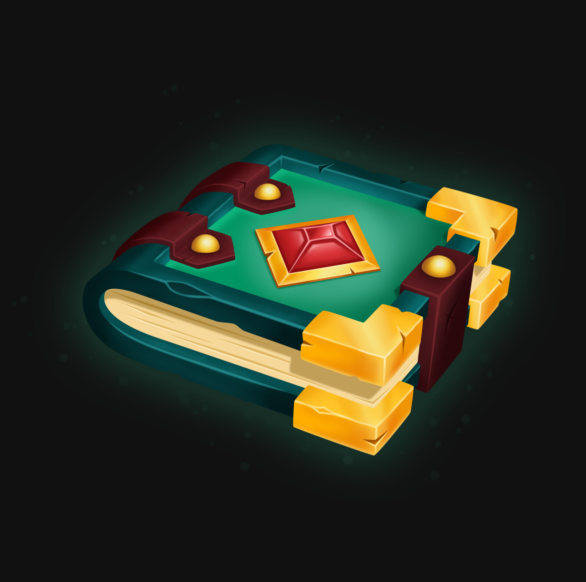 ArtStation - Magic spell book props — Icon for casual game | UX/UI