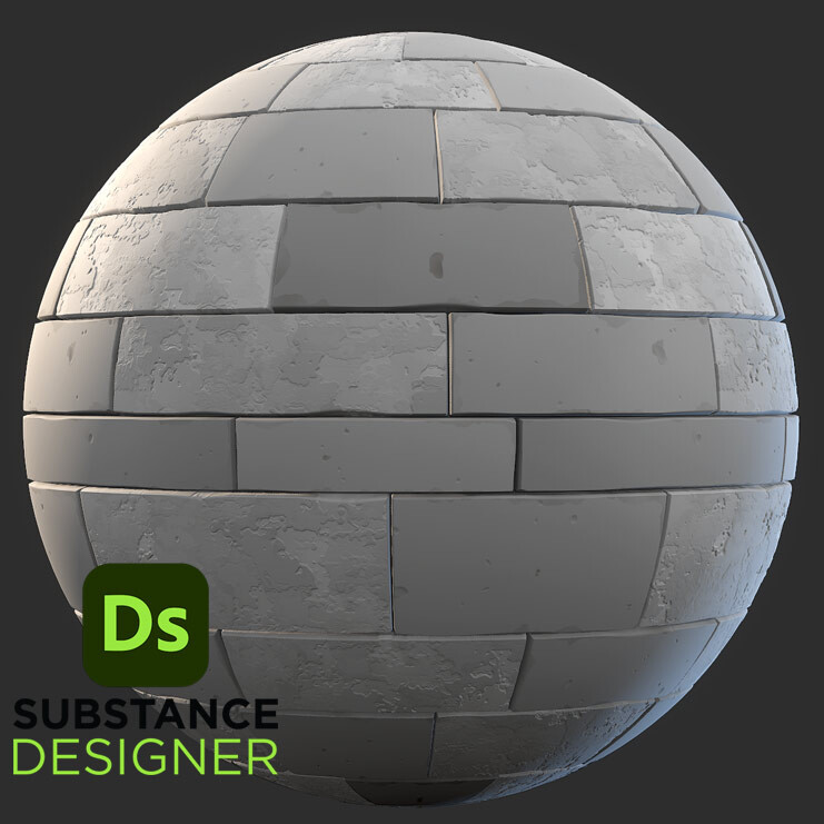 ArtStation - Stylized Bricks Wall - Substance 3D Designer