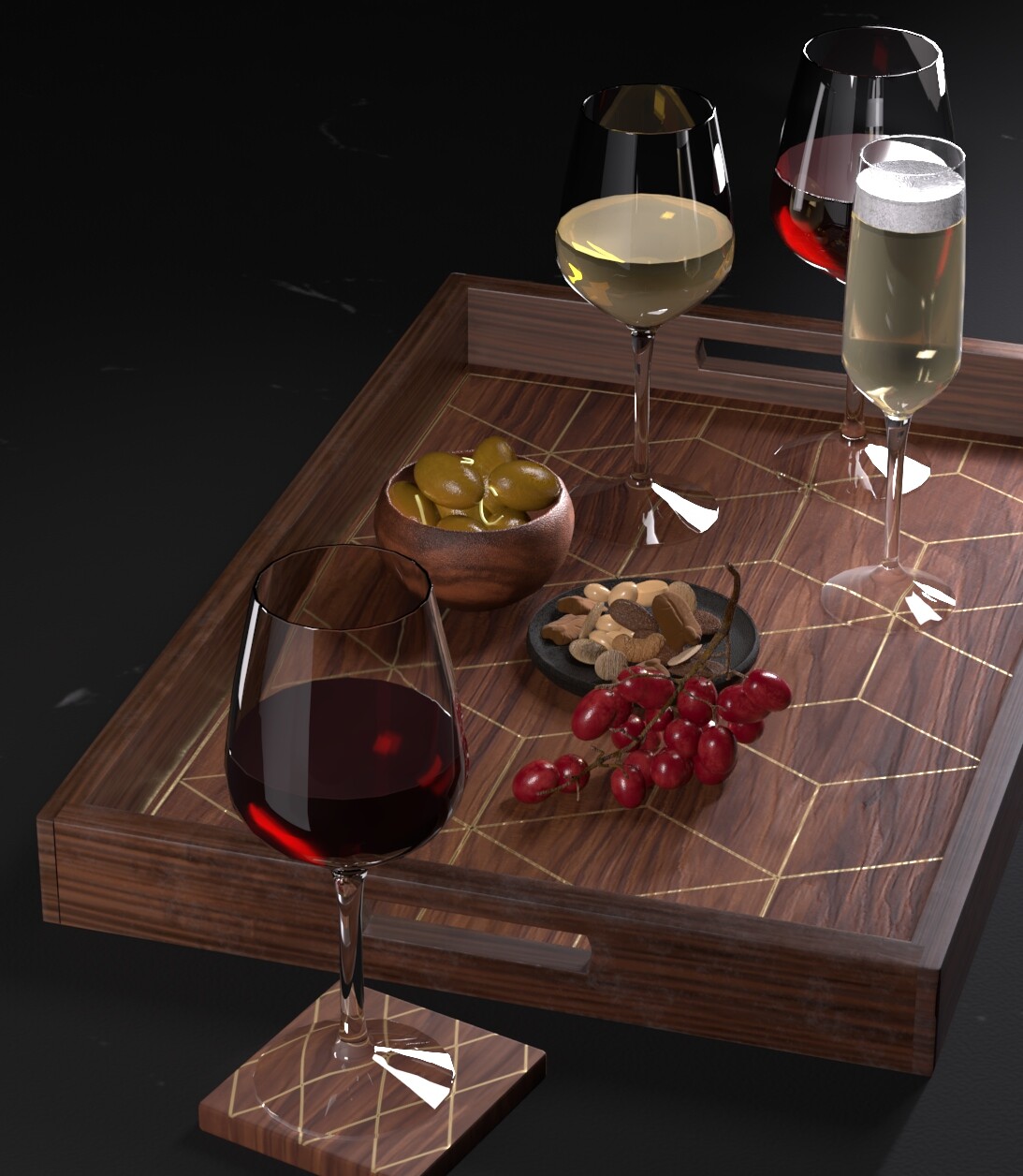 ArtStation - Wine Tray