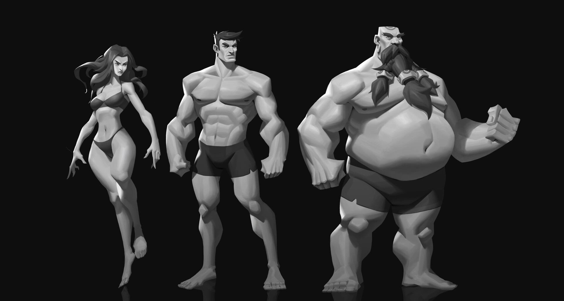 ArtStation - 一组人体练习