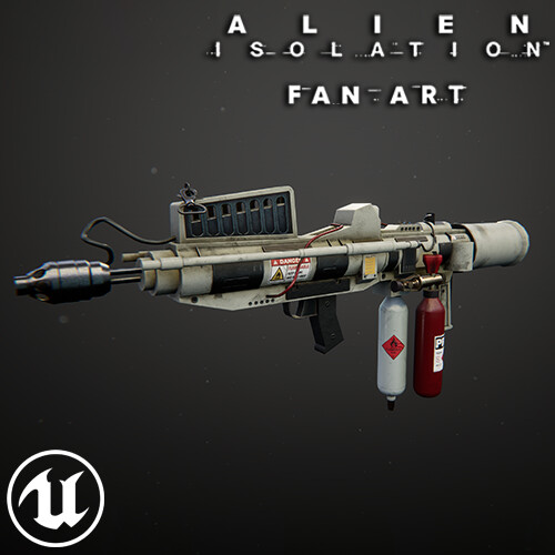 ArtStation - Flamethrower Alien Isolation Fan Art