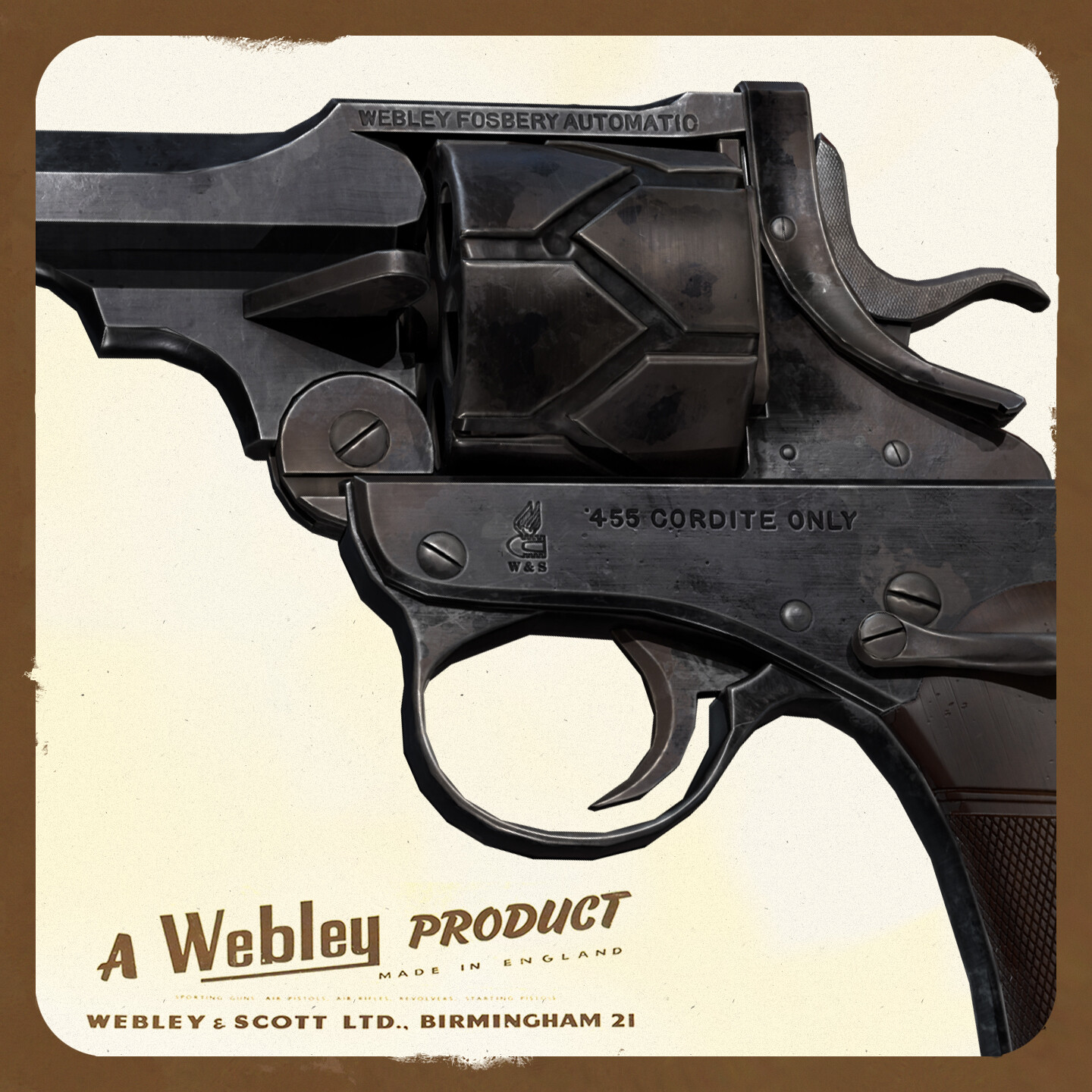 ArtStation - Webley–Fosbery Automatic Revolver