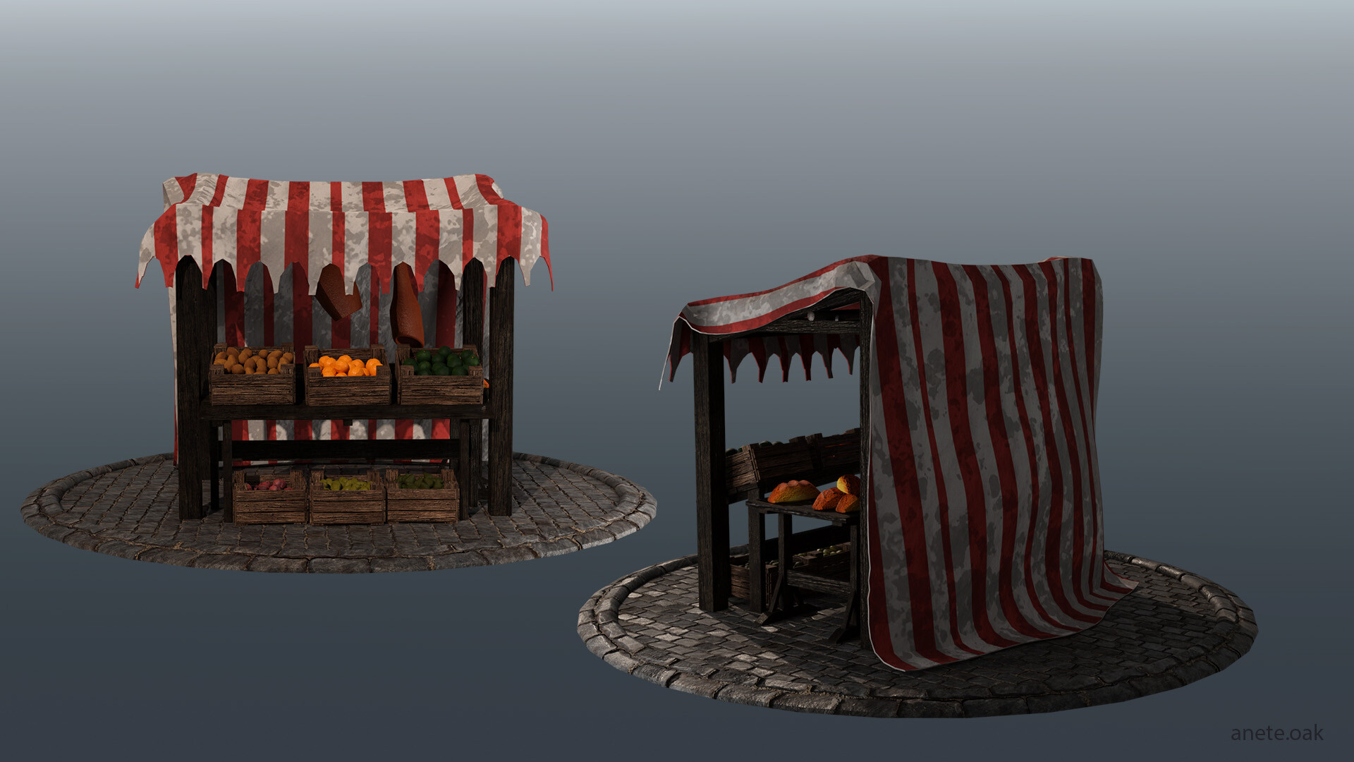 ArtStation - Medieval Market Stall