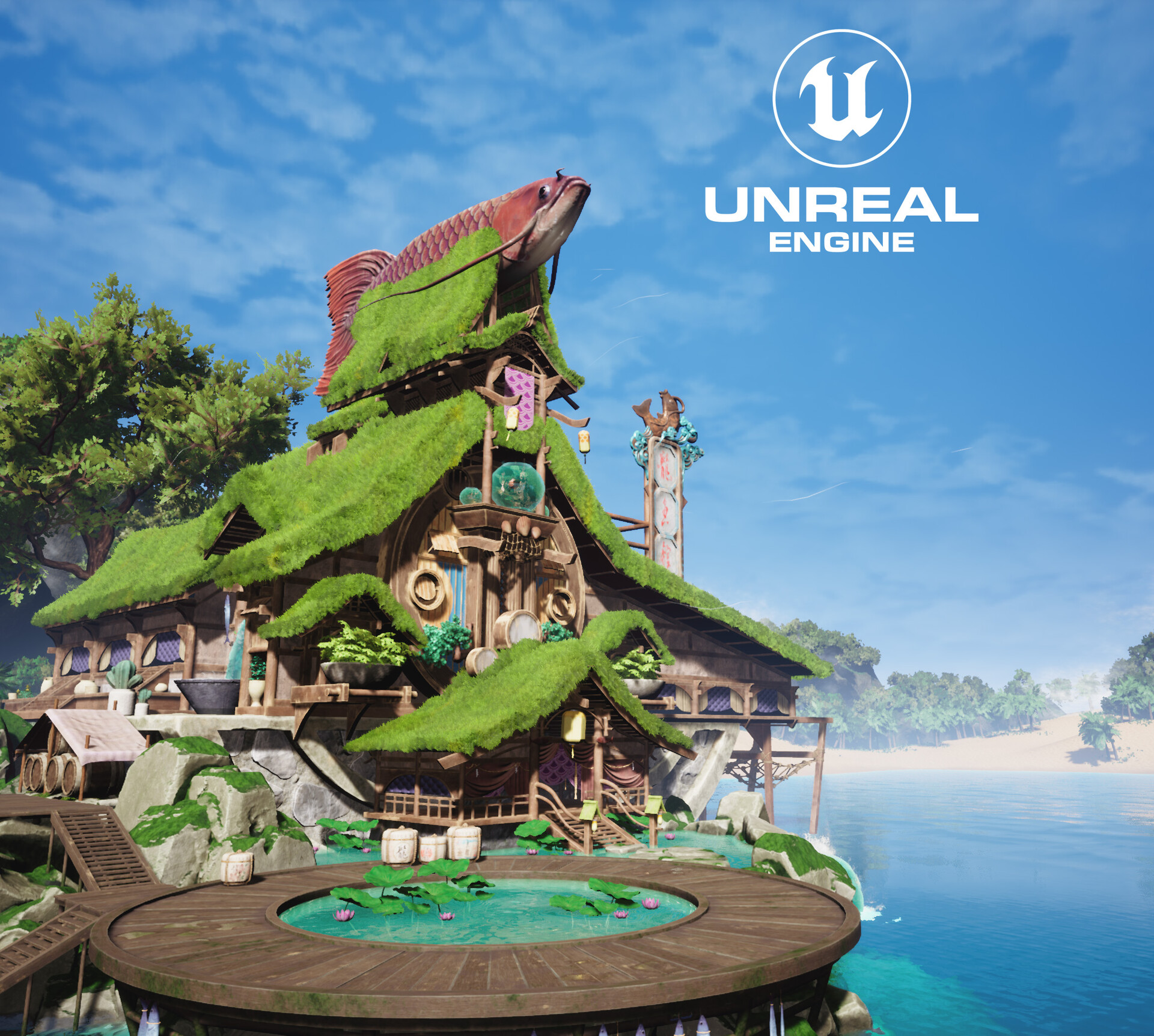 ArtStation - Dragon Fish House