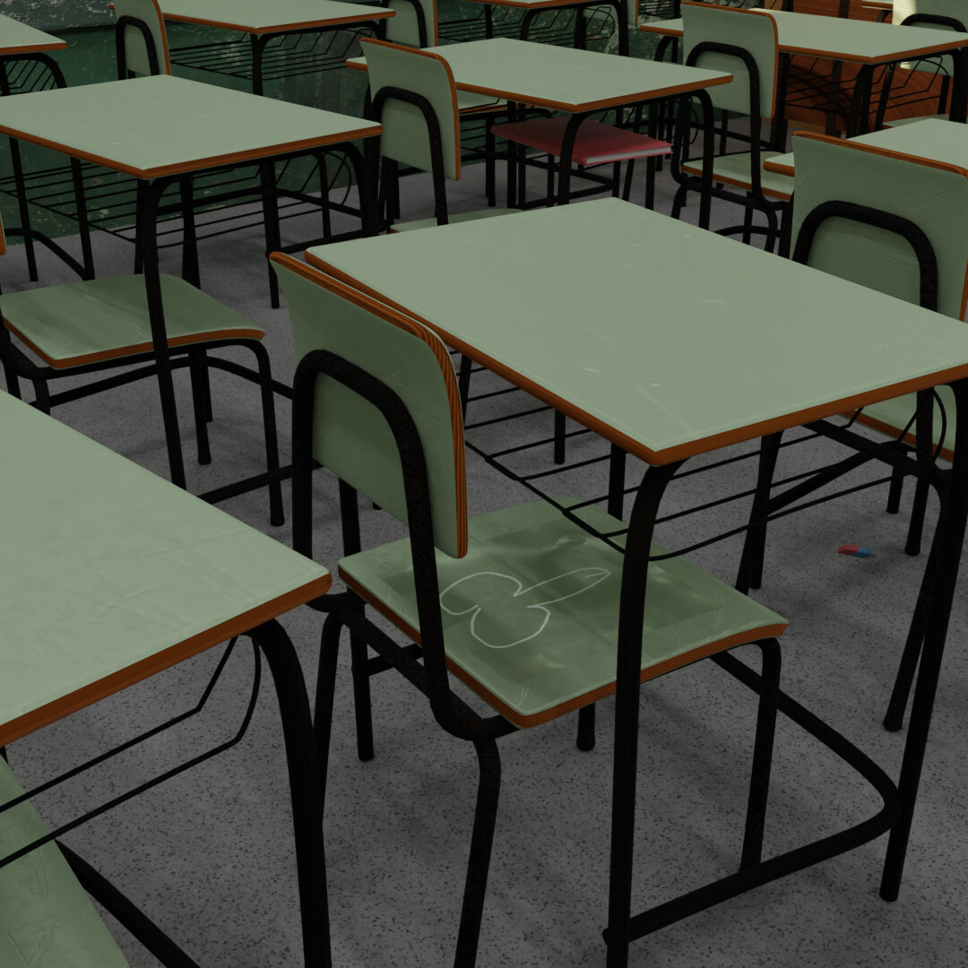 ArtStation - BRazilian Classroom 90's