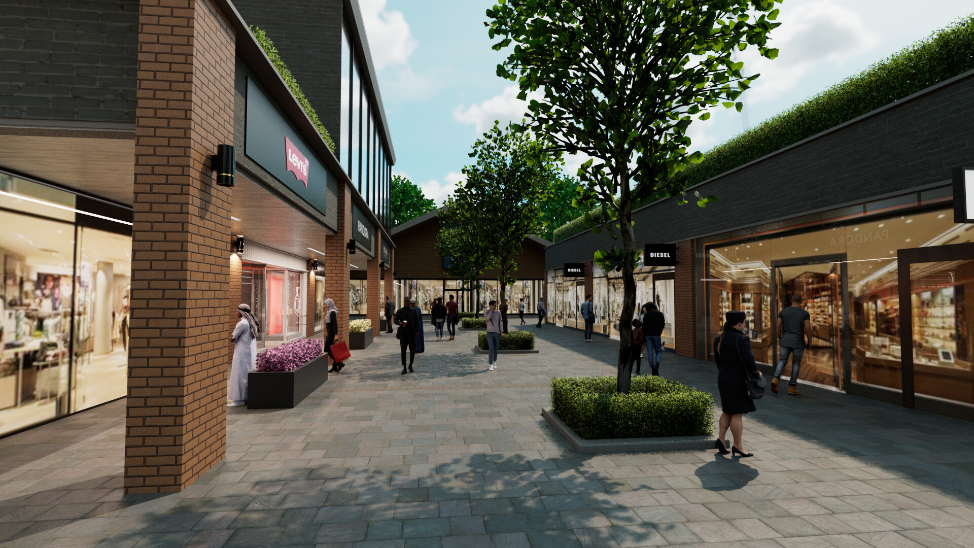 ArtStation - Outdoor retail park digital Store Concept