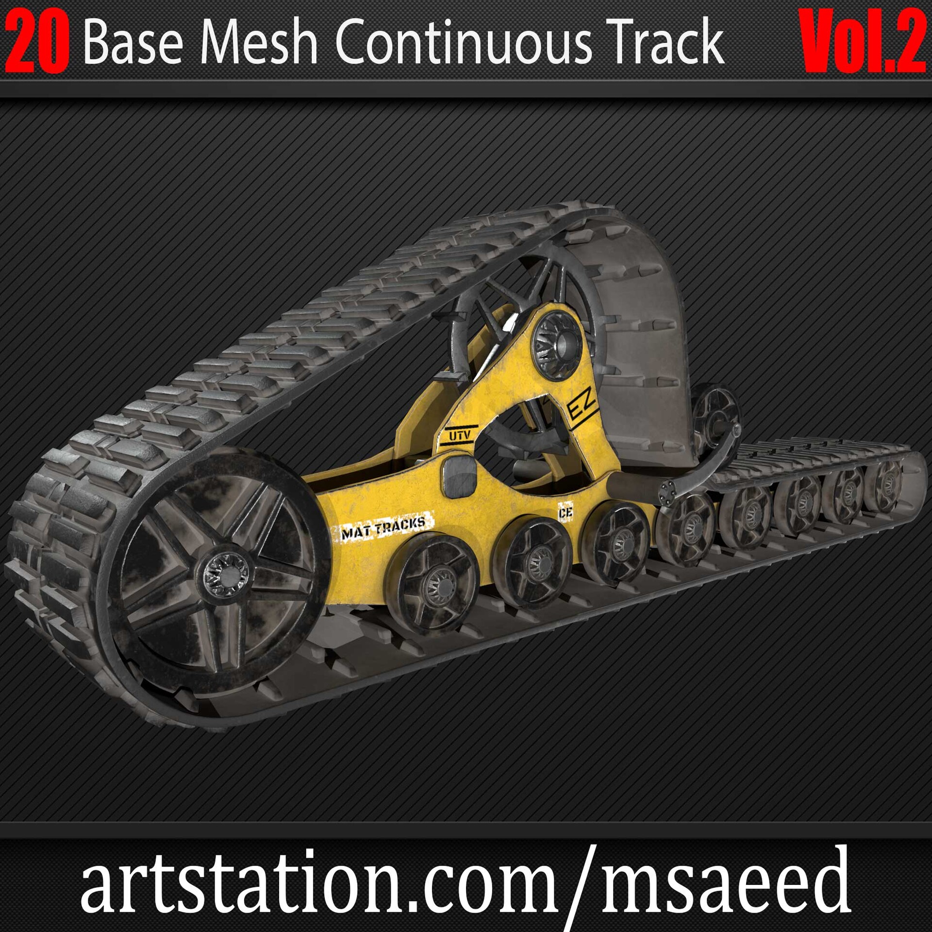 ArtStation - 20 Base Mesh Continuous Track _ Vol 02 (Game Ready)
