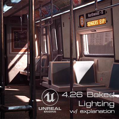 ArtStation - Dekogon Subway Relight with UE 4.26 - Baked Lighting Practice