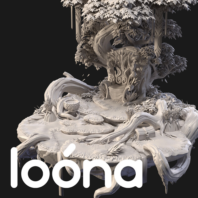 ArtStation - Throne Room (tree trunk)