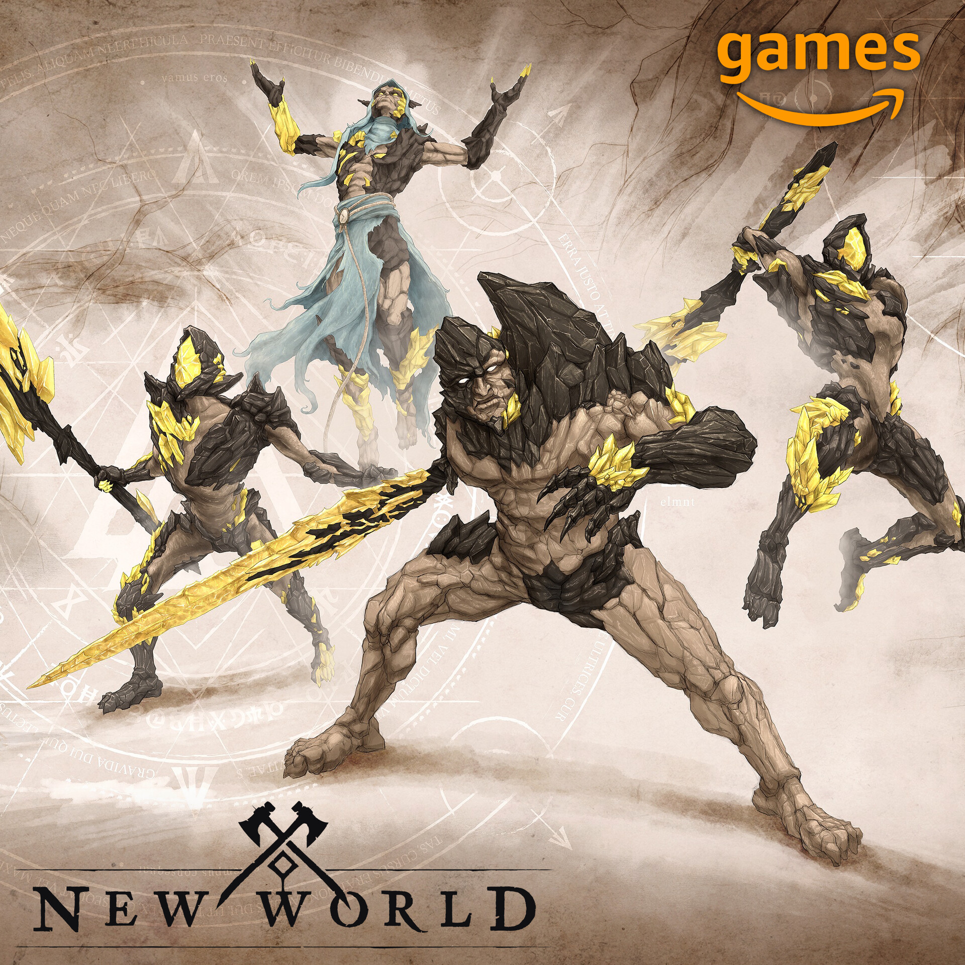 ArtStation - New World: Brimstone Sands: Sand Elementals