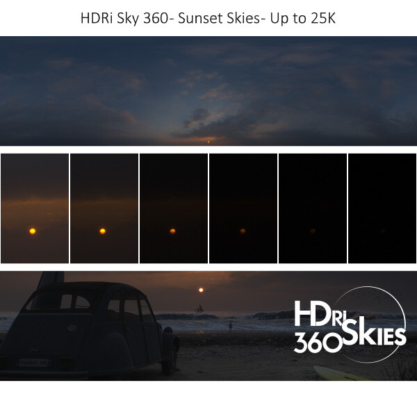 ArtStation - HDRi Sky 360 - Sunset Skies