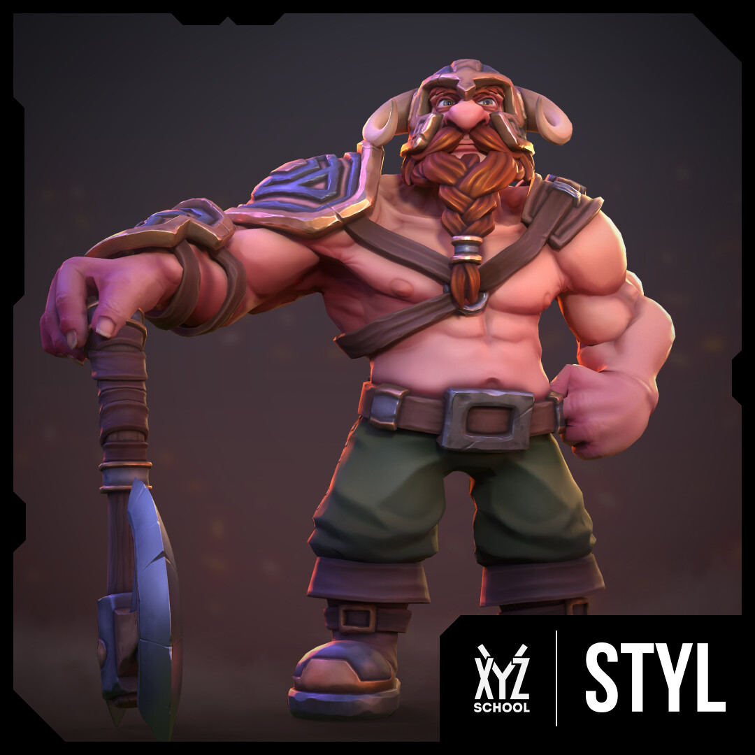 ArtStation - Bjarvi, Wild Dwarf / Daniil Annaev / XYZ School