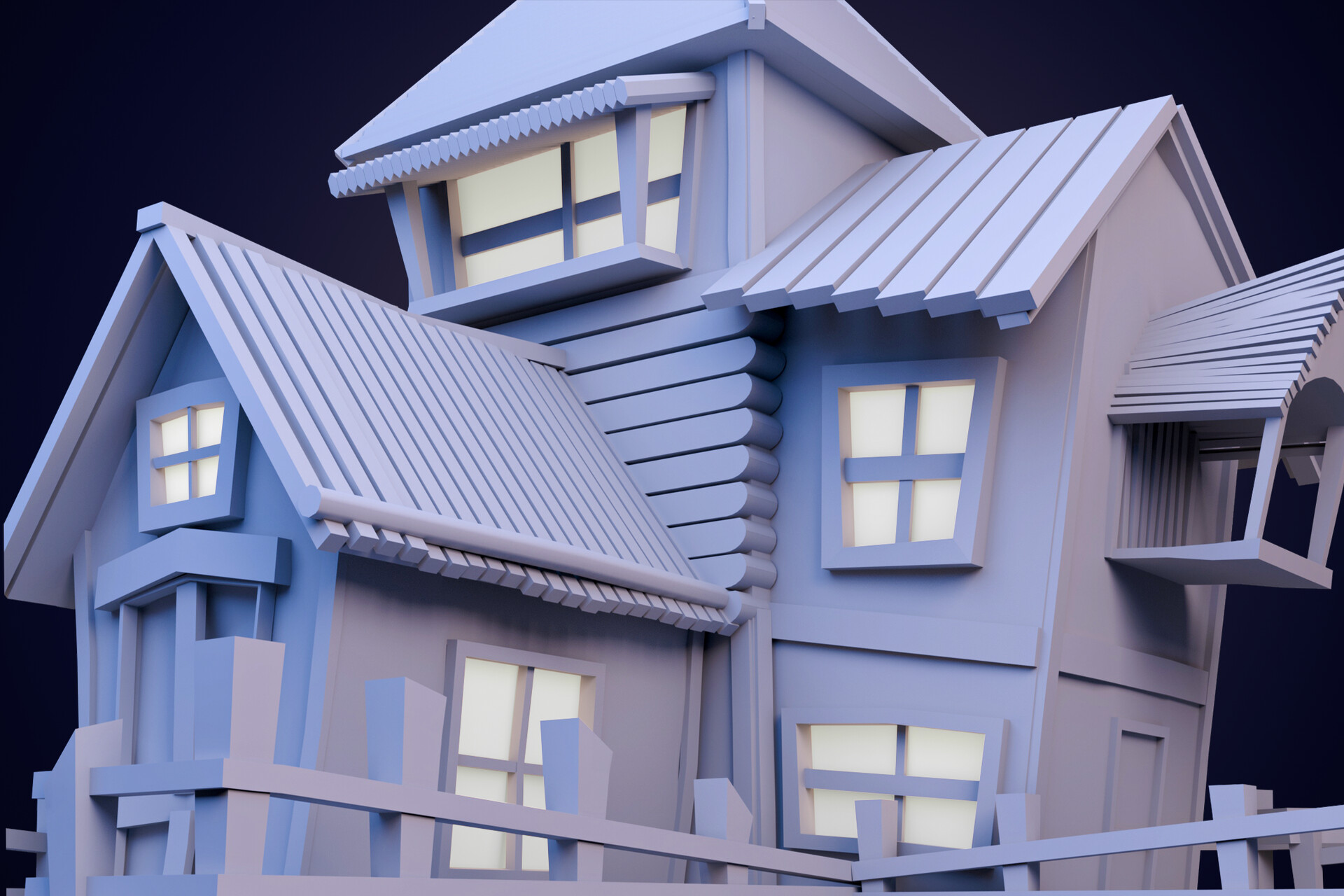 ArtStation - Stylized 3D House